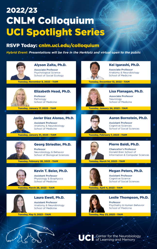 Colloquium Series 2022-2023 - Center for the Neurobiology of Learning ...